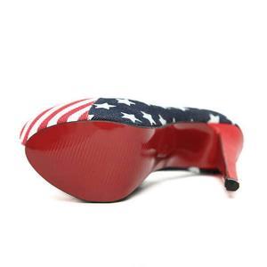 Women's Club Heels Pumps Princess Platform Us Flag Shoes on Luulla