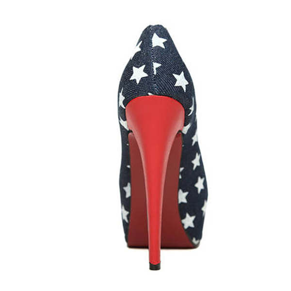 Women's Club Heels Pumps Princess Platform Us Flag Shoes on Luulla